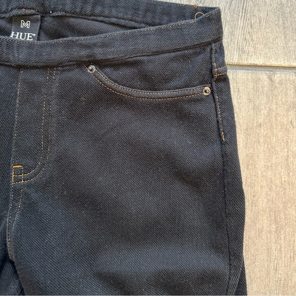 HUE | Jeans | Hue Jeggings Size Medium Black Denim Skinny Pants Pull On ...